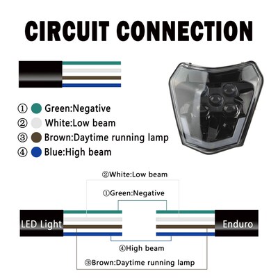 Motorcycle Headlight Headlamp for KTM EXC EXCF SX SXF XC XCF