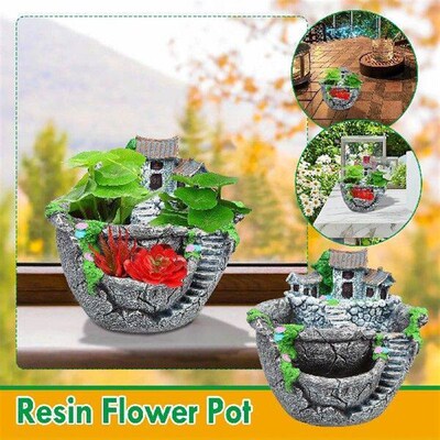 Creative Resin Plants Pot for Succulent Flower Pot DIY