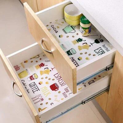 1 Roll Kitchen Table Mat Drawers Cabinet Shelf Liners Abstra