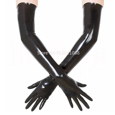 Unisex Latex Rubber Gloves Wrist Seamless Moulded Shoulder L