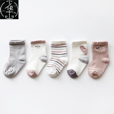 5Pairs Newborn Baby Socks Cotton Autumn Infant sock Clothes