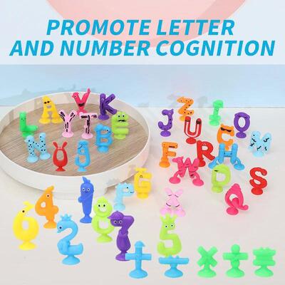 Numbers Letters Suction Cup Toys For Kids, Sensory Sucker