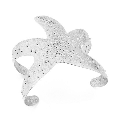 Fashion Retro Cool Pierced Engraved Leaf Starfish Open Wide