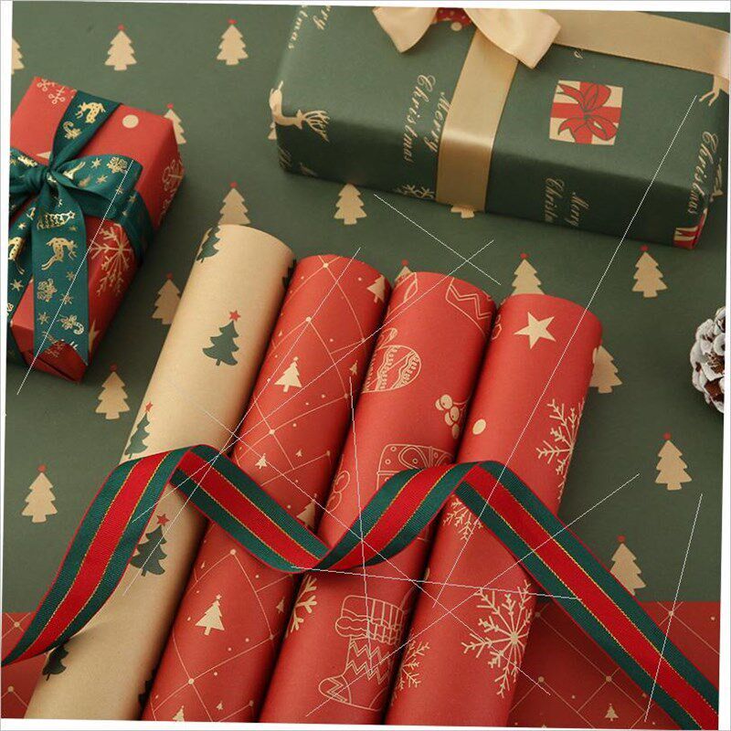 Christmas wrapping paper Gift box wrapping paper圣诞包装纸