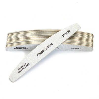 10pcs/Lot Wooden Nail Files Professional Nail Buffer 100/180