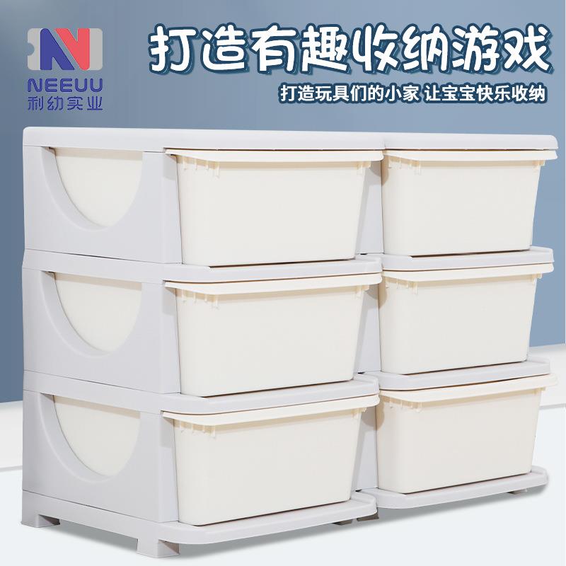 新款儿童玩具收纳架宝宝置物架子书架儿童家具多层整理箱盒储物柜
