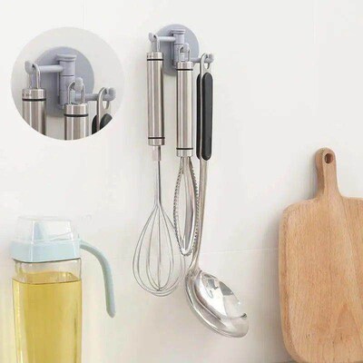 Traceless Adhesive Rotatable Hook for Kitchen and Bathroom W