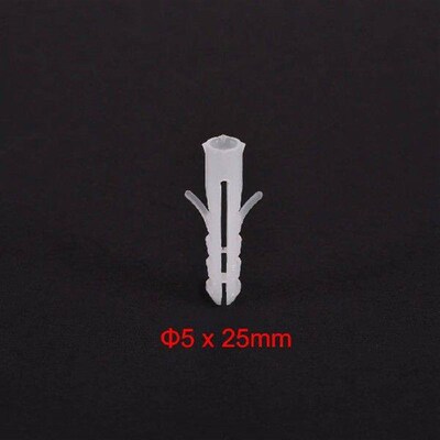 uxcell 100pcs 5mmX25mm Plastic Expansion Pipe Column