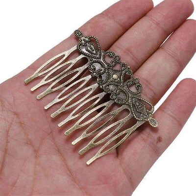 5pcs/lot 52*56 mm Women Charm Barrettes Antique bronze