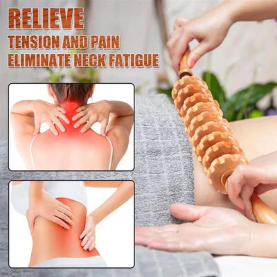 Curved Wood Roller for Stomach Cellulite,Wooden Therapy Mass