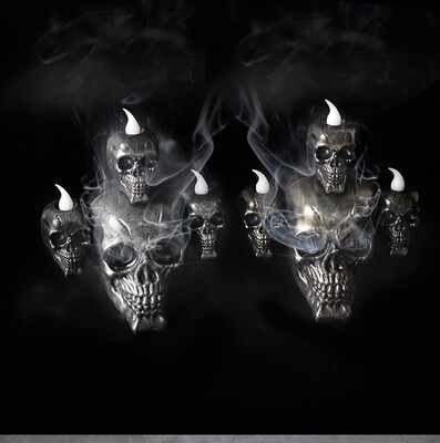 Halloween new product smoke horror skull head lamp pumpkin