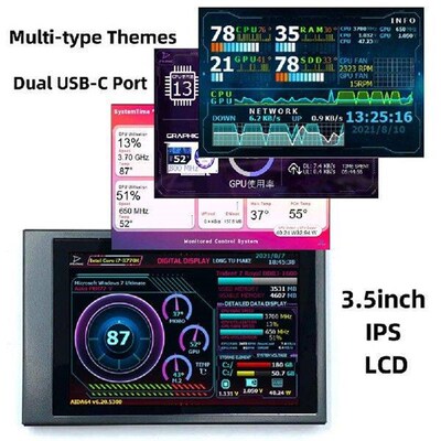 3.5 Inch Display Screen Monitor 320x480 AIDA64 Secondary