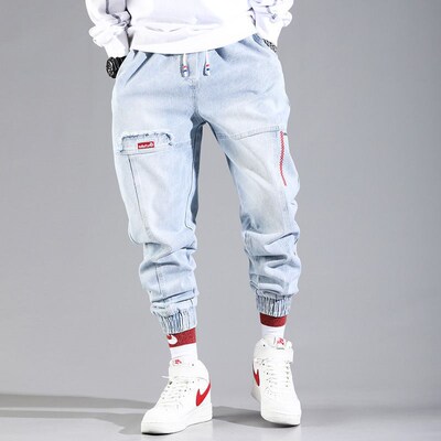 Sreetwear Hip Hop Cargo Pants Mens jeans Cargo Pants Elasti