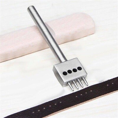 4mm Round Punch Prong Chisel Craft Leather Spacing Hole