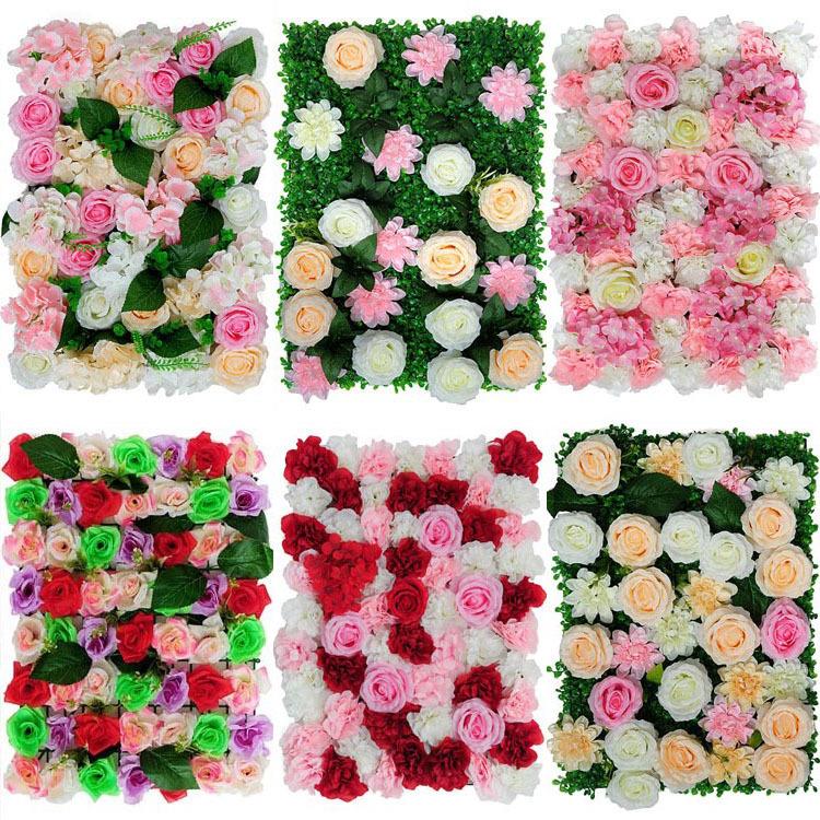 仿真花墙 背景墙假花玫瑰花头塑料花装饰婚庆 绢花拱门影楼形象墙