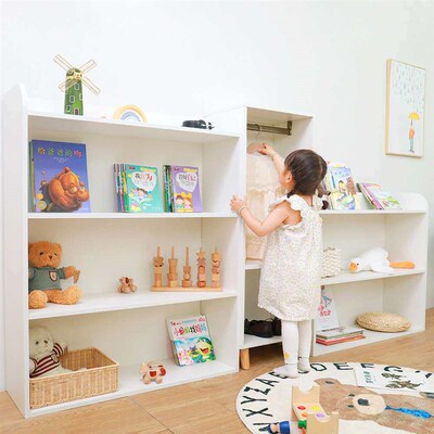Childrens Simple Toy Storage Cabinet Wall Floor Low Bookshe