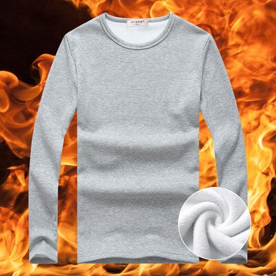 Mens AutumnWinter Plain Long Sleeve Round Neck Pullover Casu