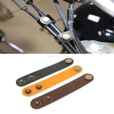 4Pcs Leather Cable Straps Cable Tie Wraps Cord Management