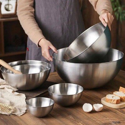 Meal Prep Stainless Steel Mixing Bowls Heavy Duty for Space