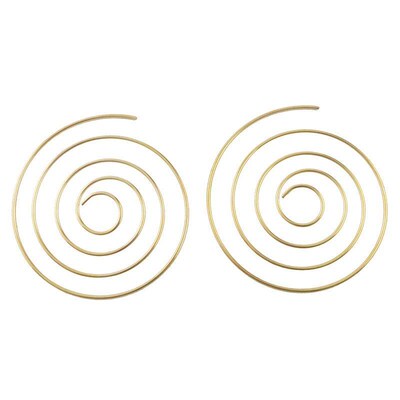 Hot Statement Brincos Hyperbole Spiral Stud Earring for Wome