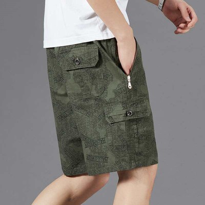 orts Mens Summer Five-point Pants Casual Camouflage Overall