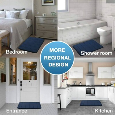Mat Super Absorbent Bathroom Carpets Rugs Soft Memory Foam F