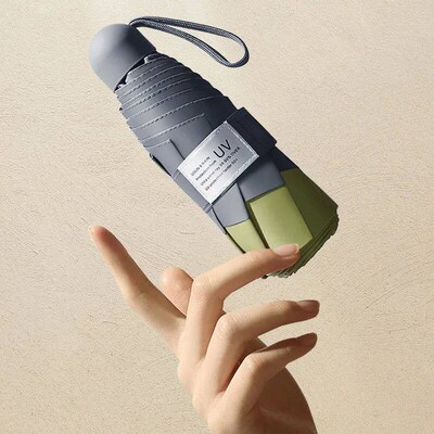 8 Ribs Mini Umbrella Windproof anti-UV Protection 5Folding U