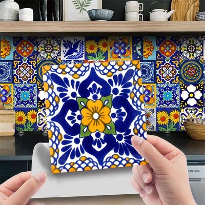 24 Pcs Backsplash Tile Stickers Peel and Stick Backsplash Ti
