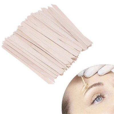 100Pcs Disposable Waxing Wooden Tongue Depressor Body Hair