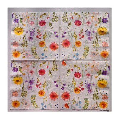 Spring Summer Floral Paper Napkins Decoupage 蝶骨巴特餐巾纸