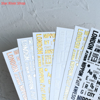 3D English Alphabet Nail Art Stickers Letter Self Adhesive S