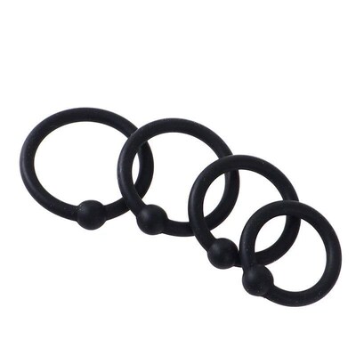 4Pcs/Pack Male Flexible Stay Donuts Cock Rings Silicone Time