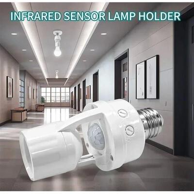 Motion Sensor Led Lamp Base E27 Socket Converter AC 85-265V