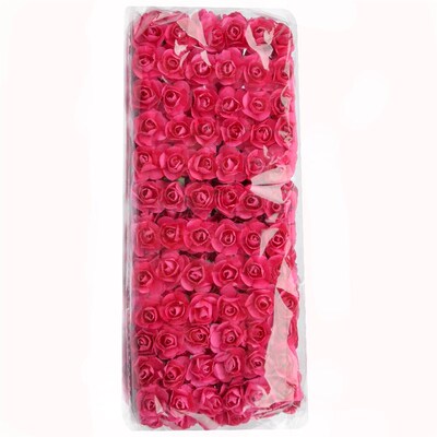 144PCS 1.5 cm Artificial Mini Paper Flowers Bouquet For Scra