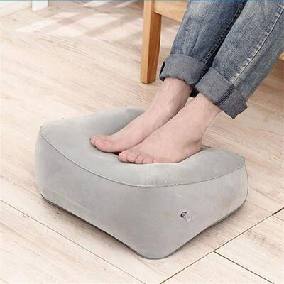 Portable Soft Foorest Pillow PVC Inflatable Foot Rest Foldin