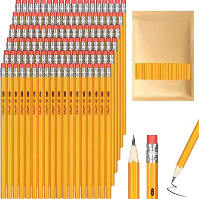 50/100/150pcs Pencils With Eraser Top, 2 HB Pencils Drawing
