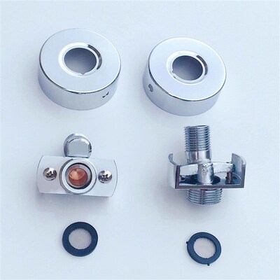 Angled Curved Foot Shower Head Eccentric Screw Extended