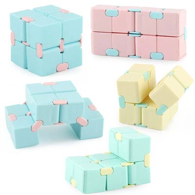 Infinity Cube Fold Fidget Toy Square Plastic Magic Cube Offi