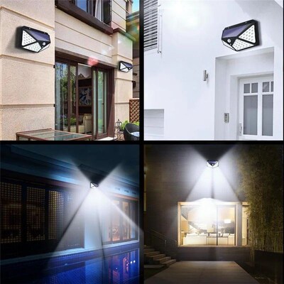 12 Pack Solar Lights Outdoor 100LED Wall Lamp Motion Sensor