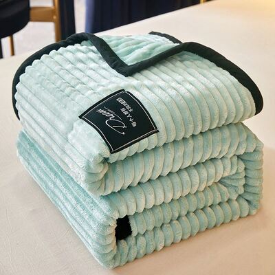 Brand factory throw blanket for sofa Solid Yellow Color Soft