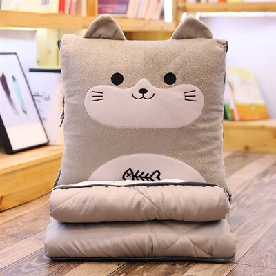 2 In 1 Pillow Travel Blanket  Folding Air Conditioning Blank
