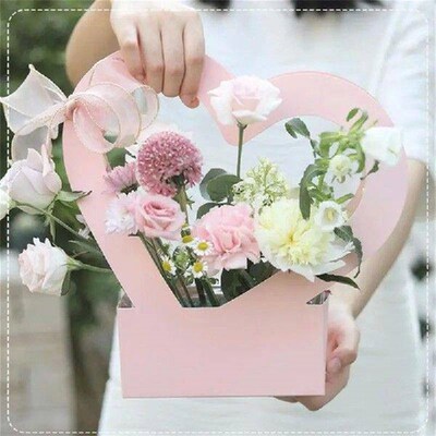 Flowers Arrangement Kraft Paper Bag Folding Portable Flower