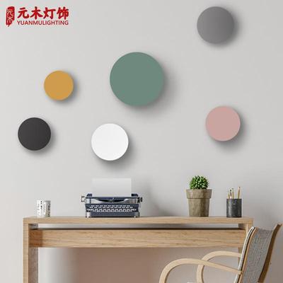 北欧led日食圆形壁灯 创意墙壁过道走廊楼梯灯 卧室客厅背景墙灯