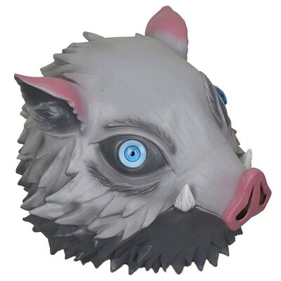 Hashibira Inosuke Cosplay Mask Pig Silicone Headgear Latex