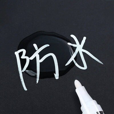 1/3/5pcs White Marker Paint Pens Waterproof Rubber Permanent