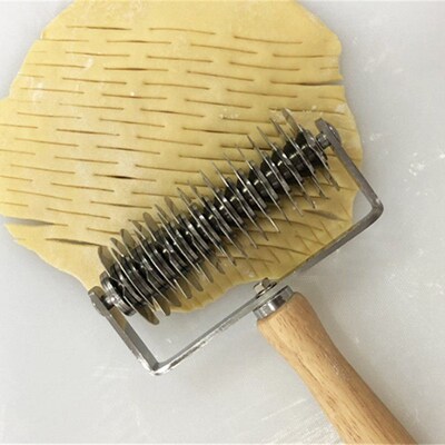 Stainless Steel Wheel Pizza Bread Needle Punchers Roller Pie