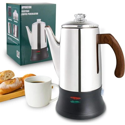 Electric Coffee Percolator Stainless Steel Coffee Maker with