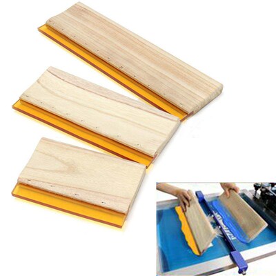 3pcslot Wearproof Silk Screen Printing Squeegees Blade Wood