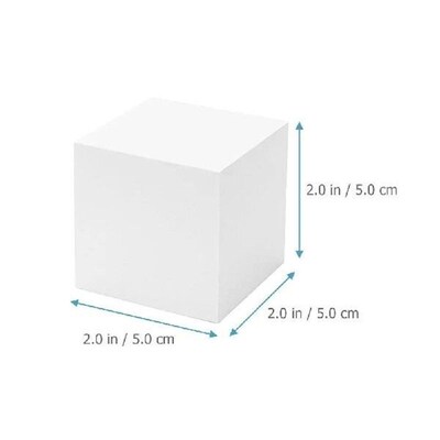 8 Pcs Cube Photo Props White Mix Lightweight Various Sizes