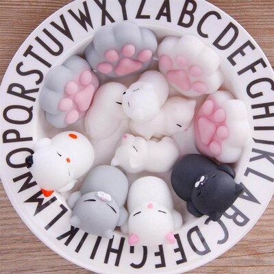 Cartoon Animal Mochi Cat Seal Healing Toy Soft Squeeze Abrea